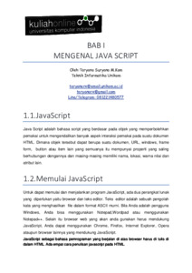 Pengenalan Java Script - Repository